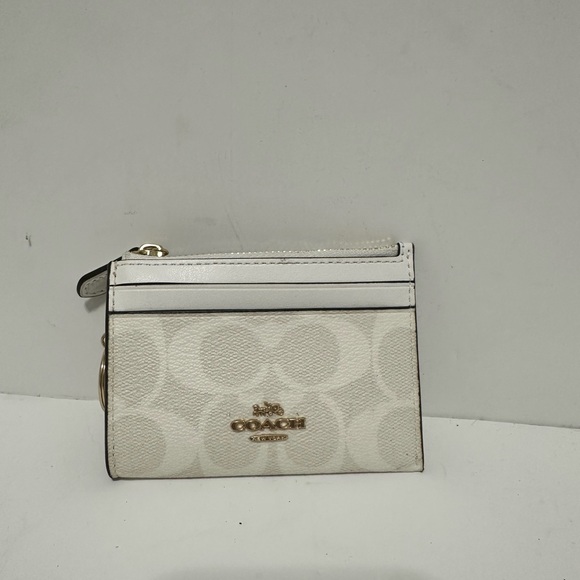 Coach | Bags | Coach Signature White Wristlet | Poshmark